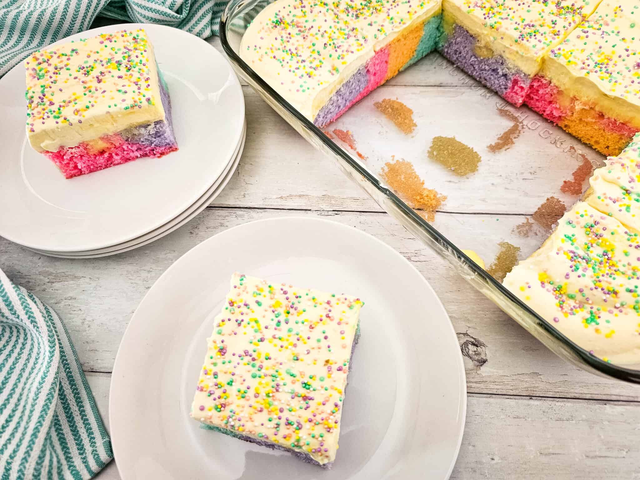 Spring Poke Cake (Easy Colorful Cake Recipe for Parties & Kids) - Mom ...