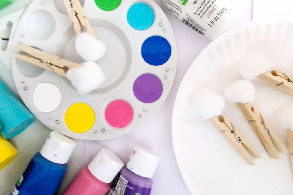 Cotton Ball Stamp Monster Paper Plate Craft for Kids - Mom Loves To...