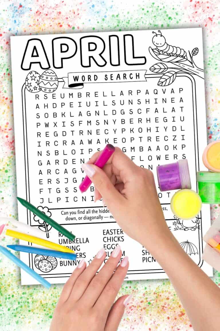 Free April Word Search Printable for Kids - Mom Loves To...